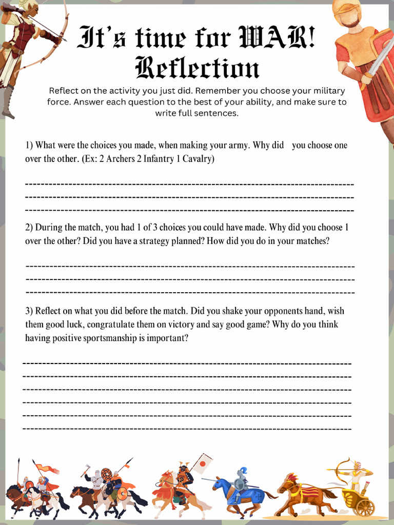 1-2-3-WAR (Reflection) | PDF
