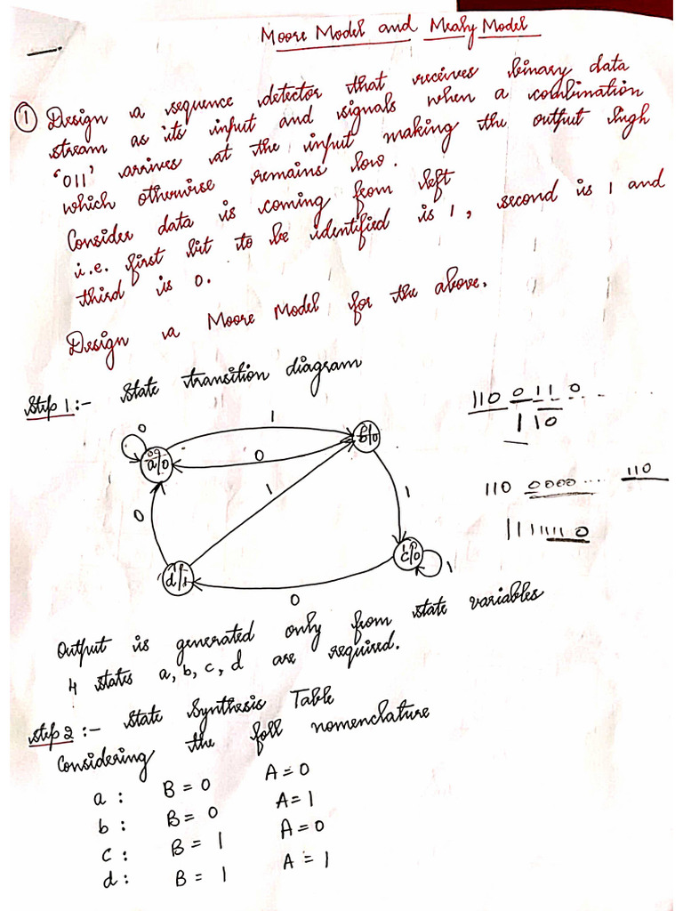 Moore N Mealy Model | PDF