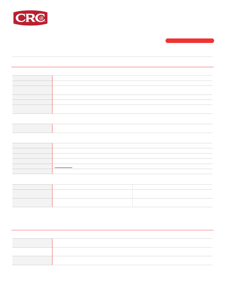 5.56 Multi Purpose Penetrant (Aerosol) - CRC - 2021 | PDF | Dangerous Goods | Toxicity