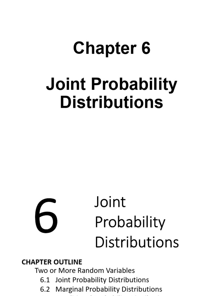 Joint Probability Function 111409 | PDF | Probability Density Function | Probability Distribution