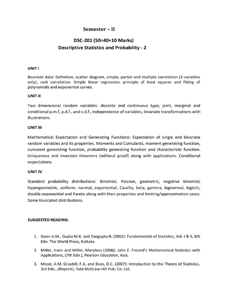 Semester Ii (Honours) New Syllabus Under Nep-1 | PDF