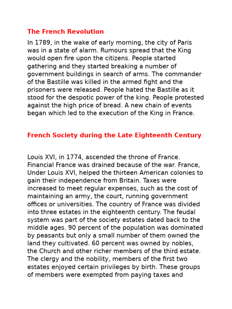 french revolution 2 | PDF | French Revolution | Reign Of Terror