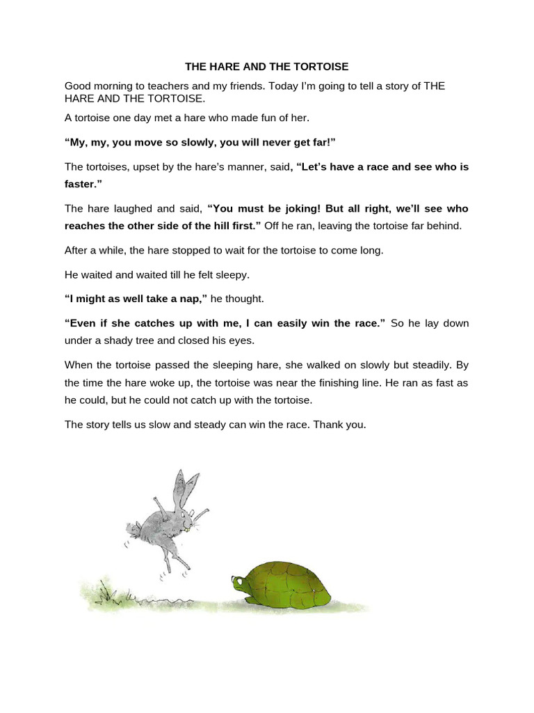 The Hare and Tortoise | PDF