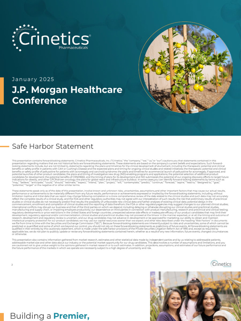 Crinetics JPM 2025 Presentation | PDF