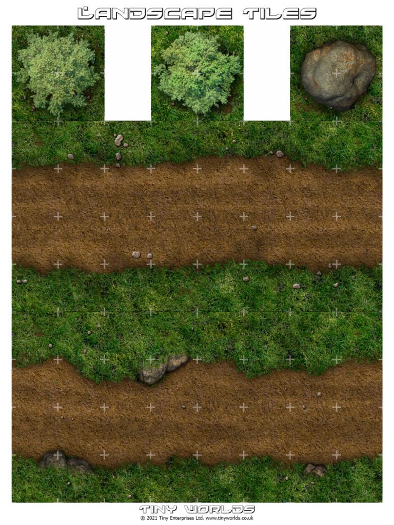 Landscape Tiles Wilderness Sample Set RPG Game Tiles | PDF