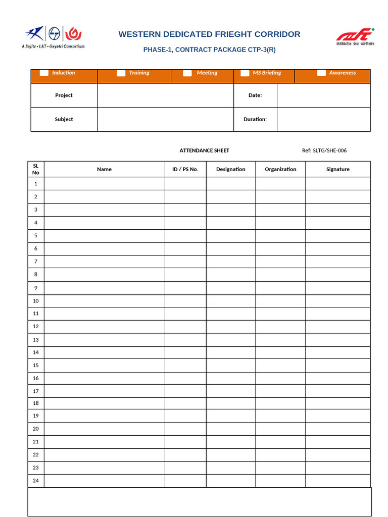 Attendance Format | PDF
