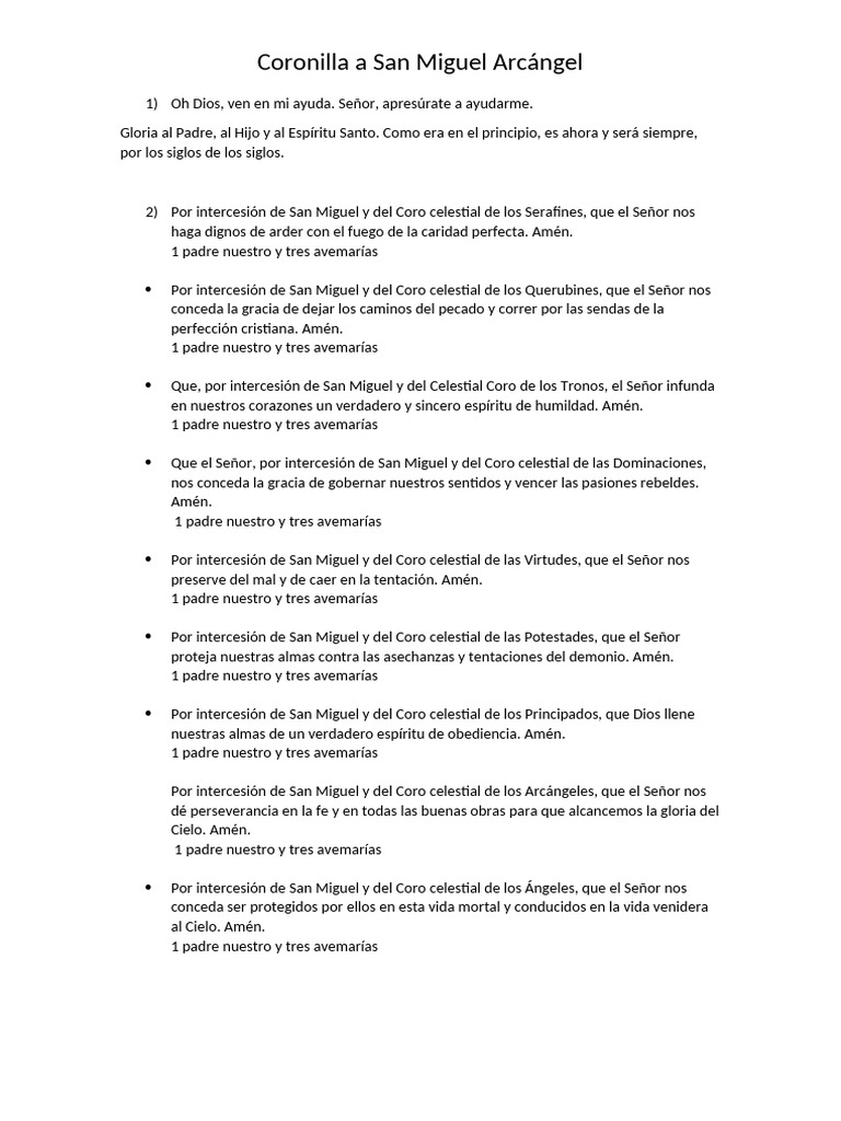 Coronilla A San Miguel Arcangel | PDF | Ángel | Miguel (Arcángel)
