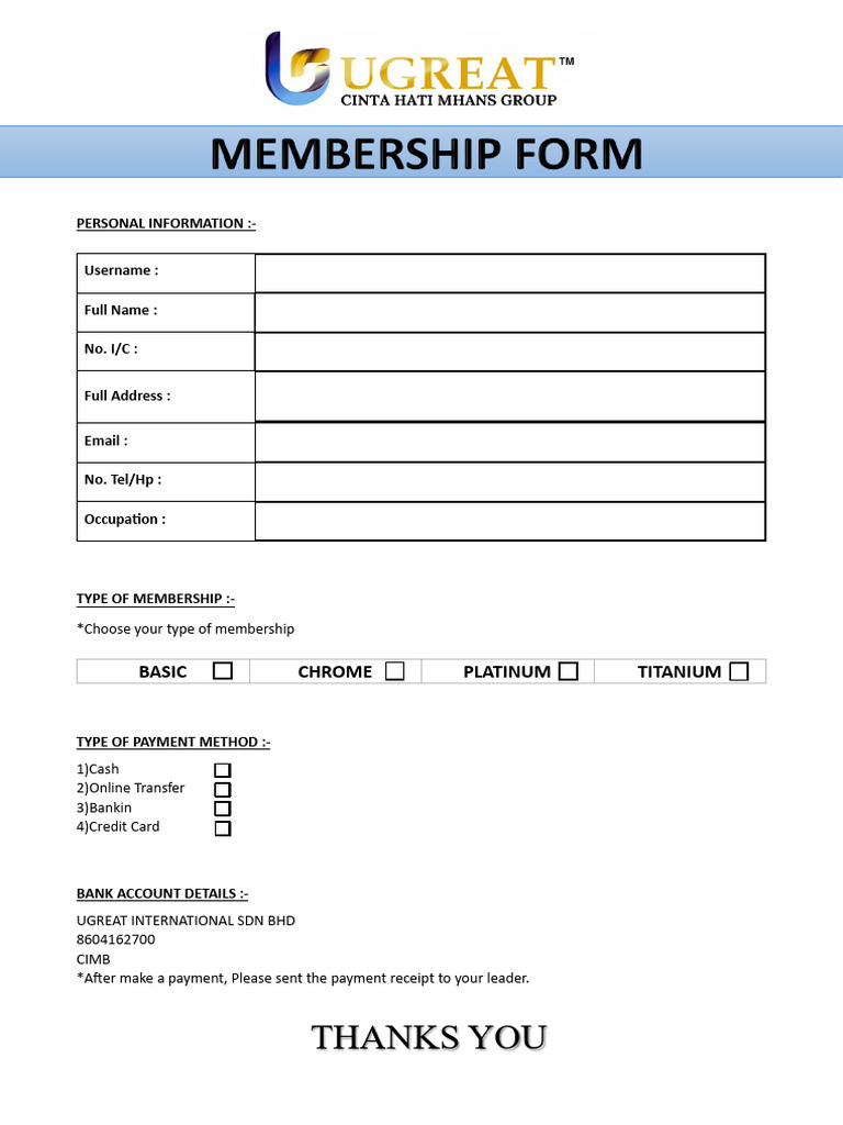 Membership Form | PDF