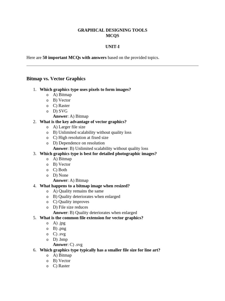 Graphical Designing Tools Mcqs | PDF | Adobe Photoshop | Graphic Design