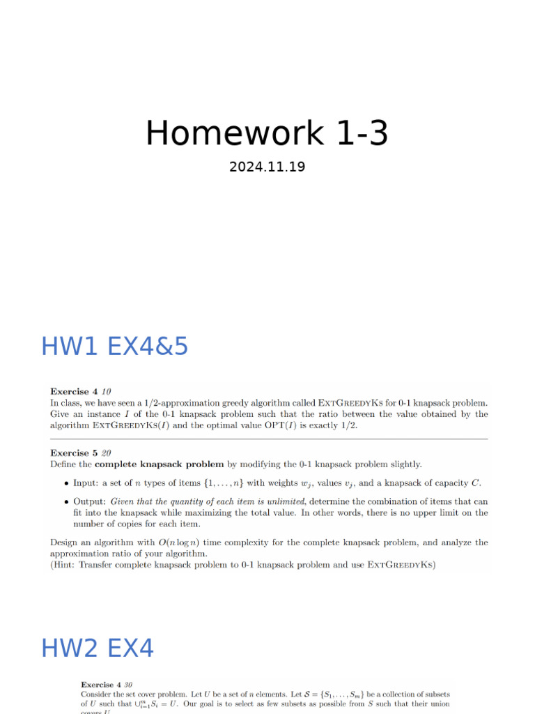 Homework 1-3 Combined | PDF