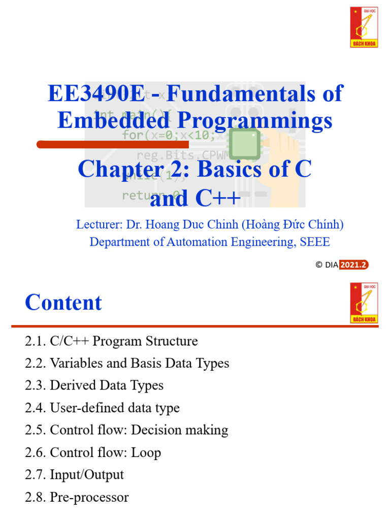 Chapter2_Basics of C and C++_part2 | PDF | Integer (Computer Science) | Computer Science