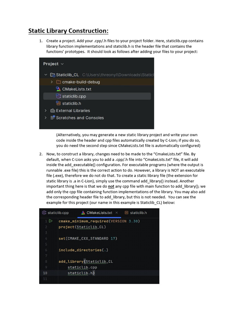 C-Lion_Library_Construction_Usage_Guide_V2 | PDF | Library (Computing) | Computer File