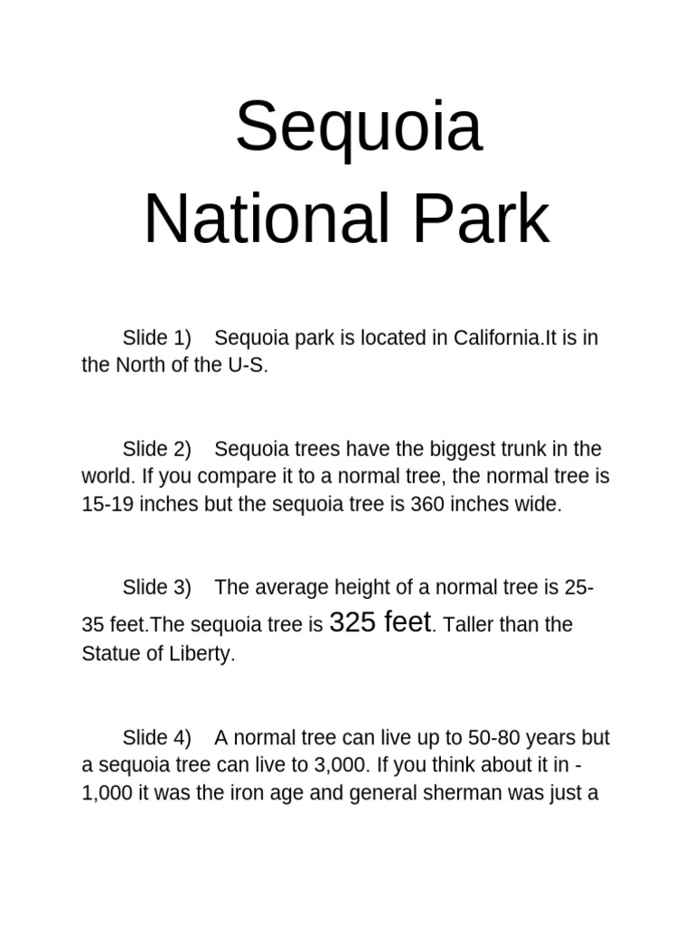 Sequoia National Park Overview | PDF