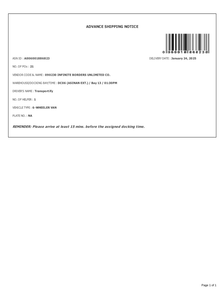 ASN Details 20250123 | PDF