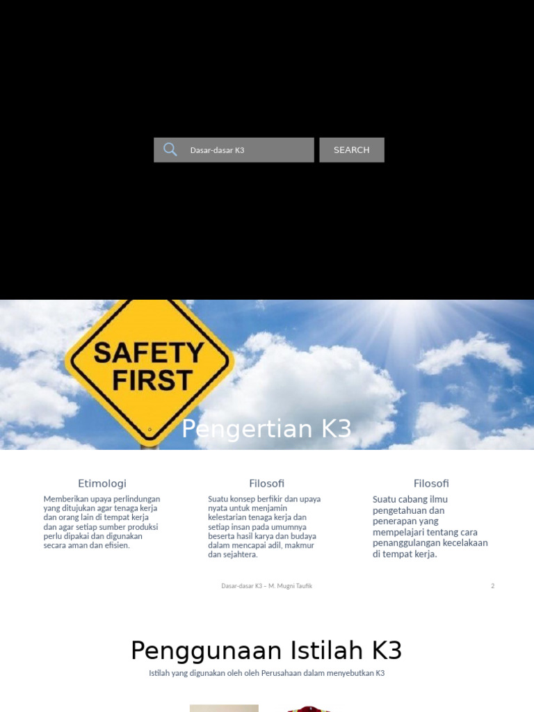 Dasar-dasar K3 - M Mugni Taufik | PDF