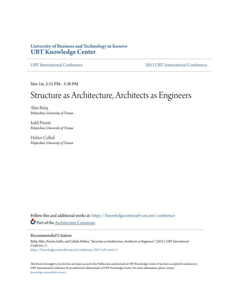 Structure As Architecture Architects As | PDF | Beam (Structure) | Concrete