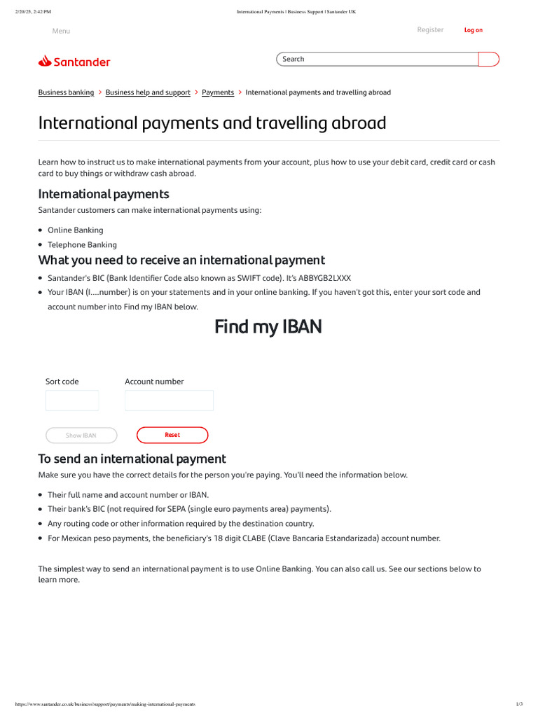 Santander International Payment Guide | PDF | Payments | Financial Services