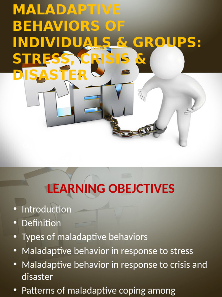 Maladaptive Behaviors in Stress and Crisis | PDF | Self Harm | Stress ...
