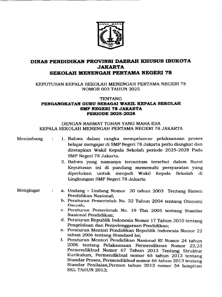 KUMPULAN SK WAKIL DAN STAFF | PDF