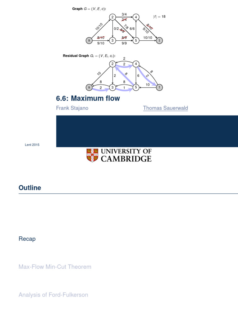 Lecture 21 - Flowcut | PDF | Theoretical Computer Science | Networks