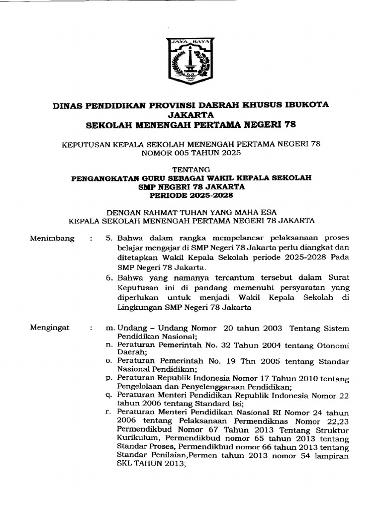 SK Ibu Istiqomah Wakasek Bid Sarpras | PDF