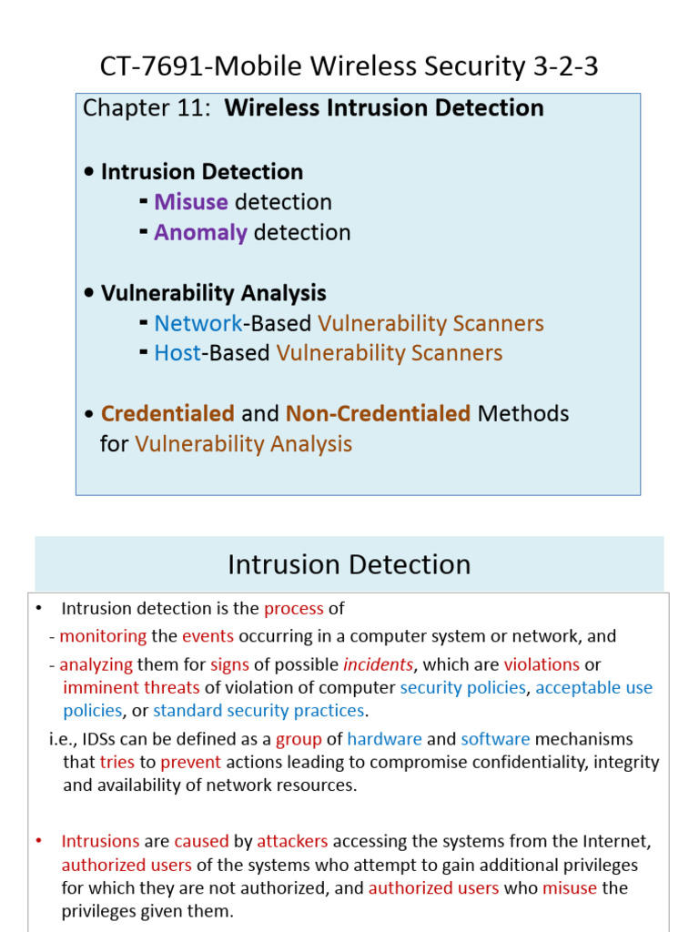 Chapter 11 - Wireless Intrusion Detection-Class | PDF | Computer ...