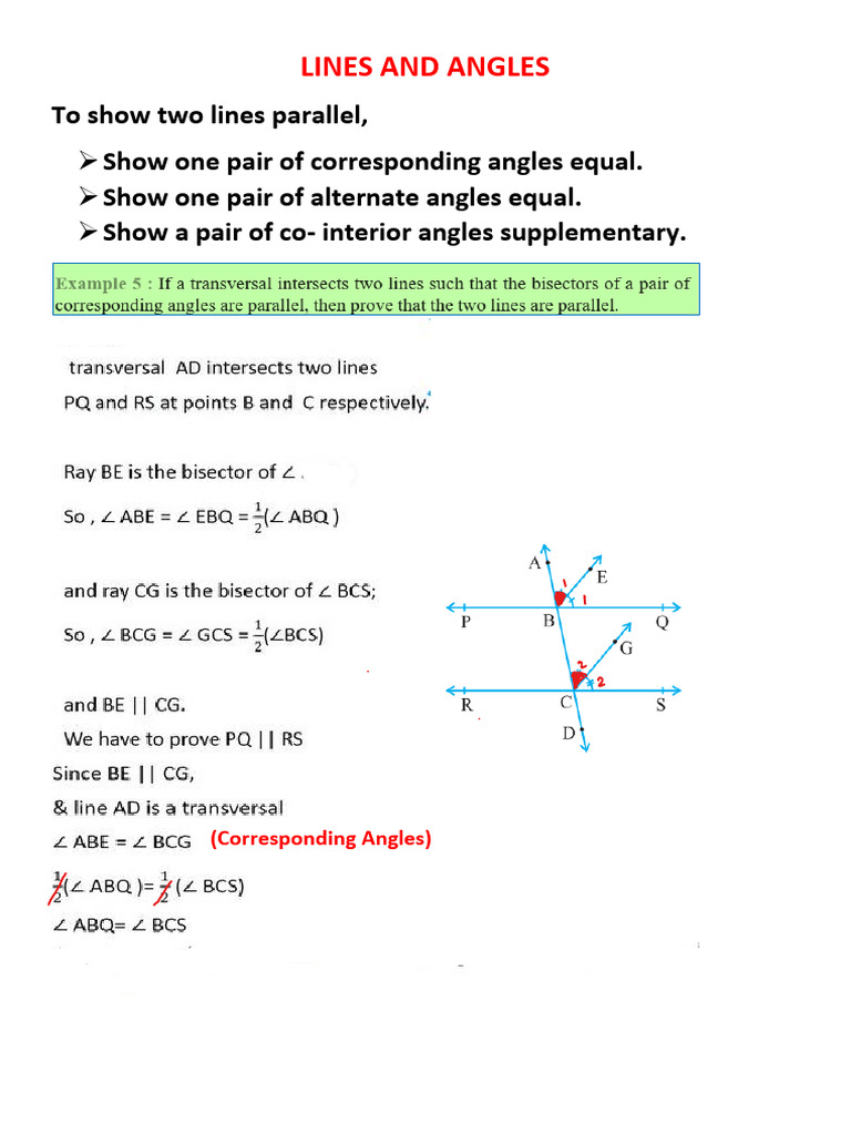 Lines and Angles | PDF