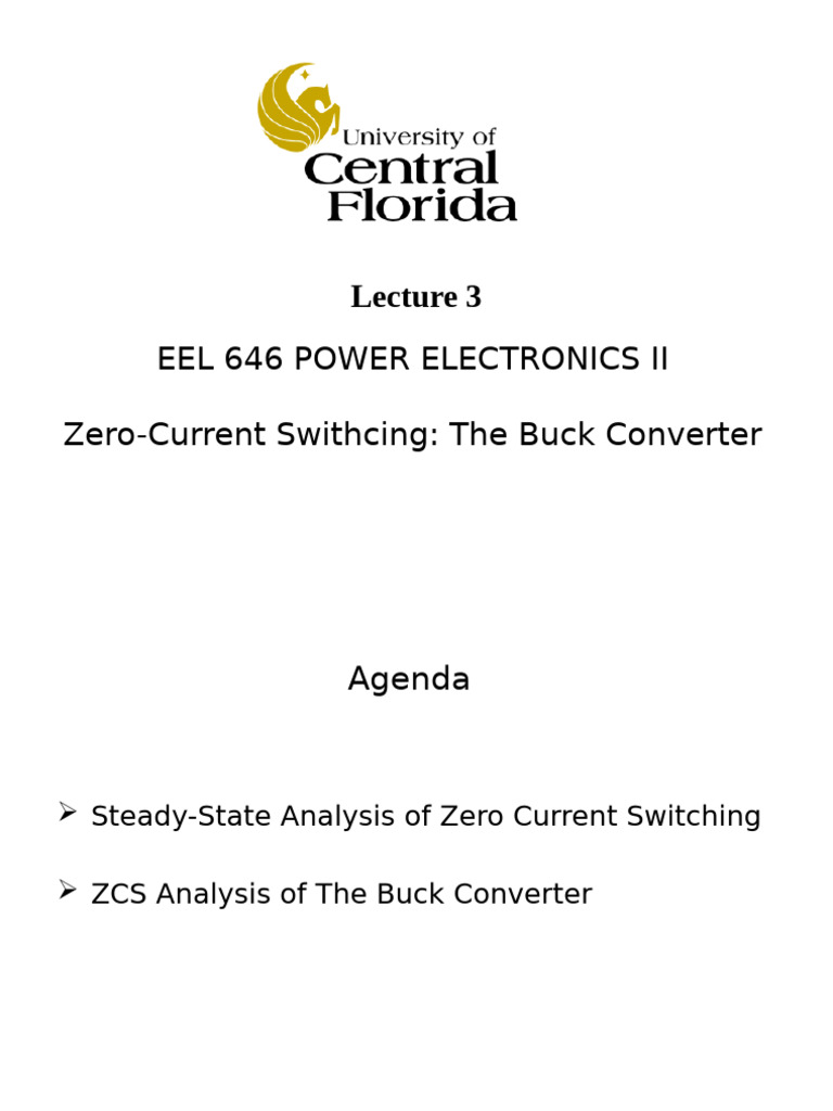 Lecture 3 EEL 6246 ZCS Buck | PDF | Resonance | Electrical Engineering