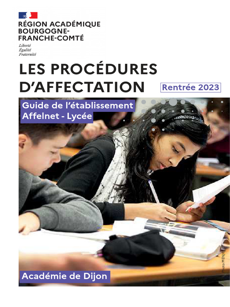 Guide d'Affectation 2023 - Académie Dijon | PDF | France | Écoles
