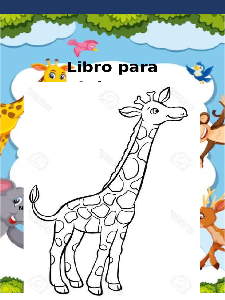 Libro para Colorea Animales Salvajes | PDF