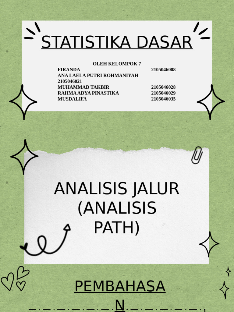 PPT STATDAS ANALISIS PATH KEL. 7 | PDF