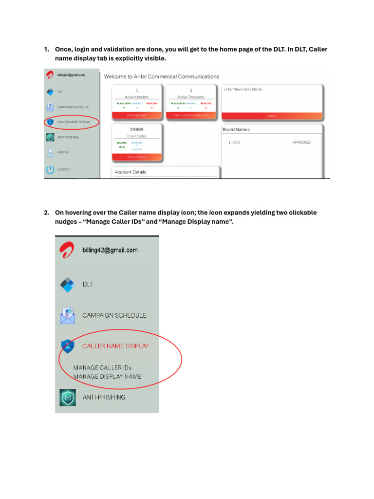 Manage Caller IDs and Display Names Guide | PDF | Button (Computing ...