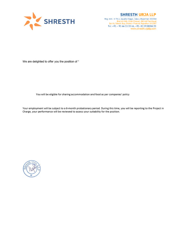 Devendra Offer Letter | PDF