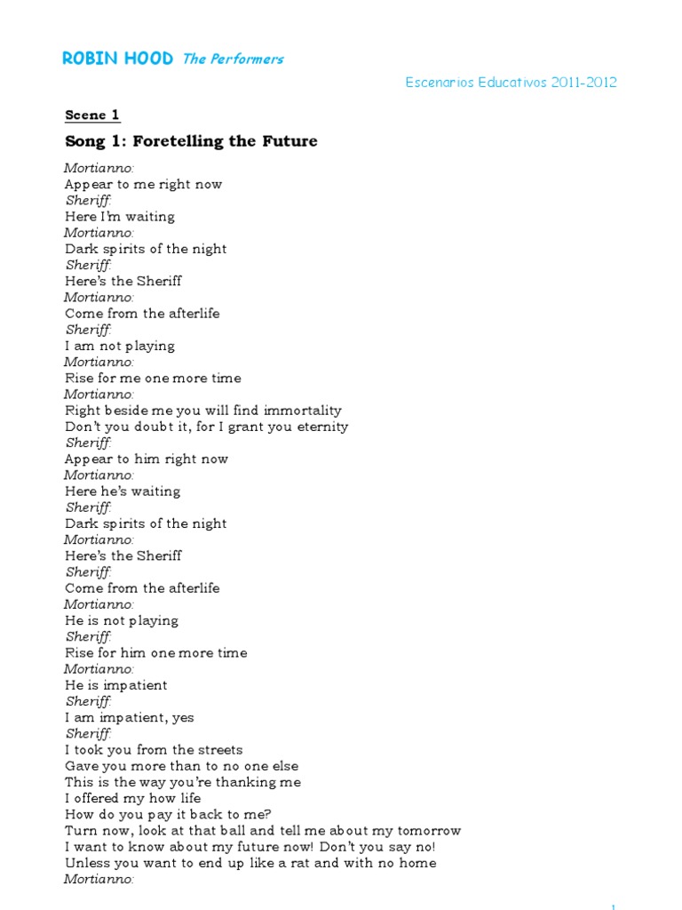 Guion Robin Esc | PDF | Robin Hood