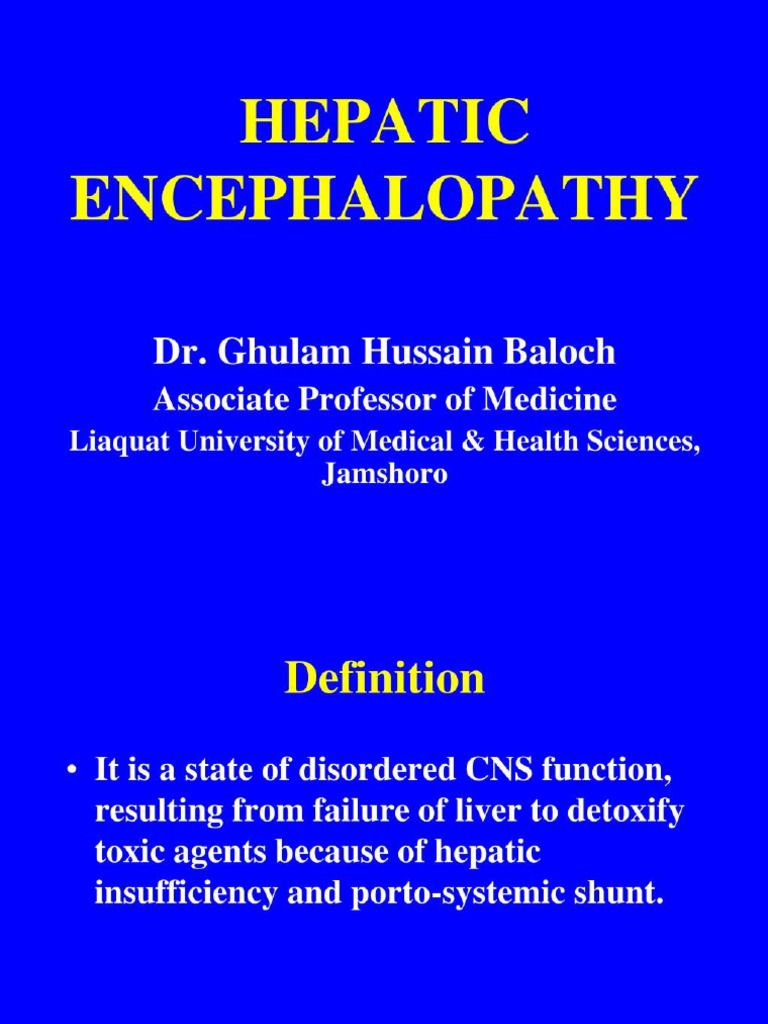 hepatic encephalopathy.ppt | PDF