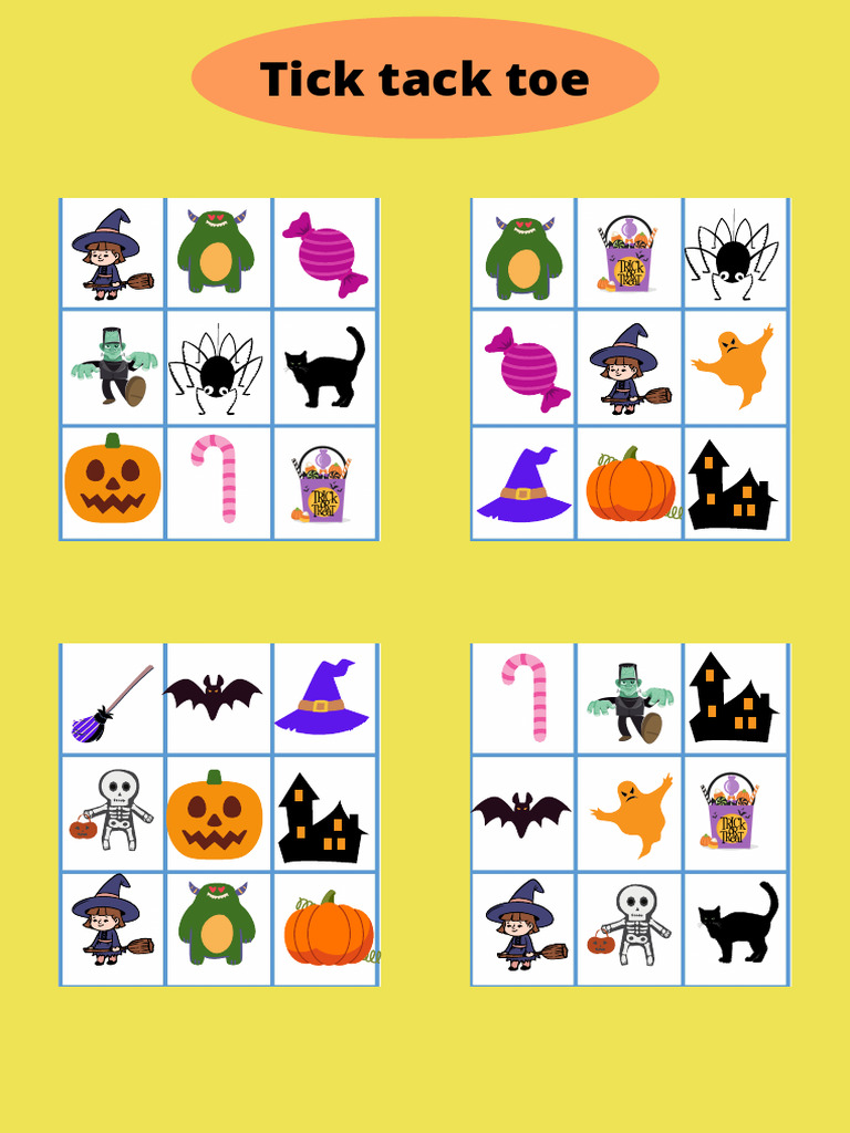 Halloween (Tick Tack Toe) - @sofia - Teach - English73 | PDF
