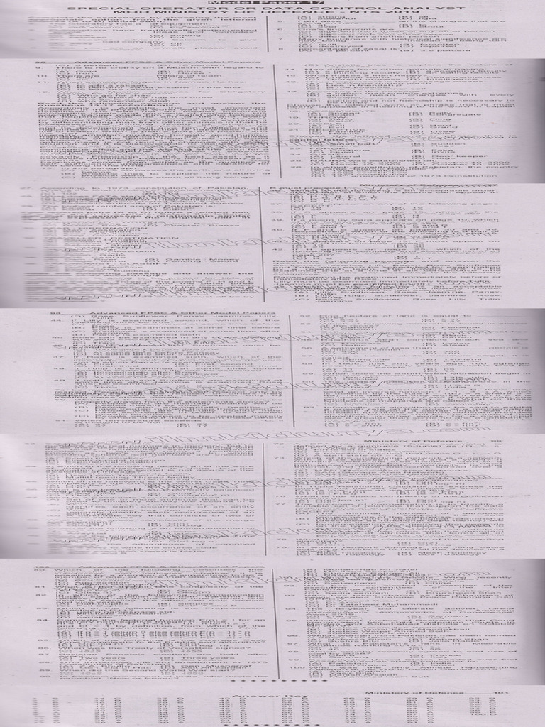 Past Paper 2019 FPSC Ministry of Defence Department Data Control ...