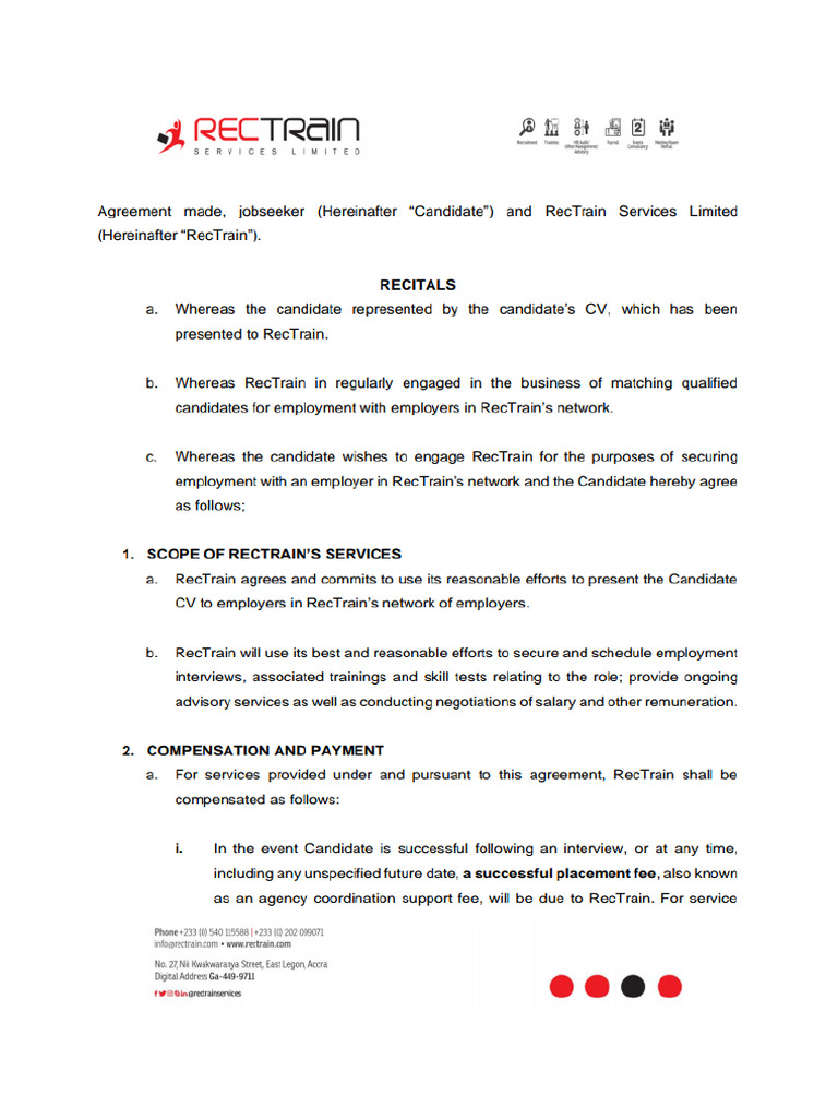 RSL Agency Service Agreement | PDF