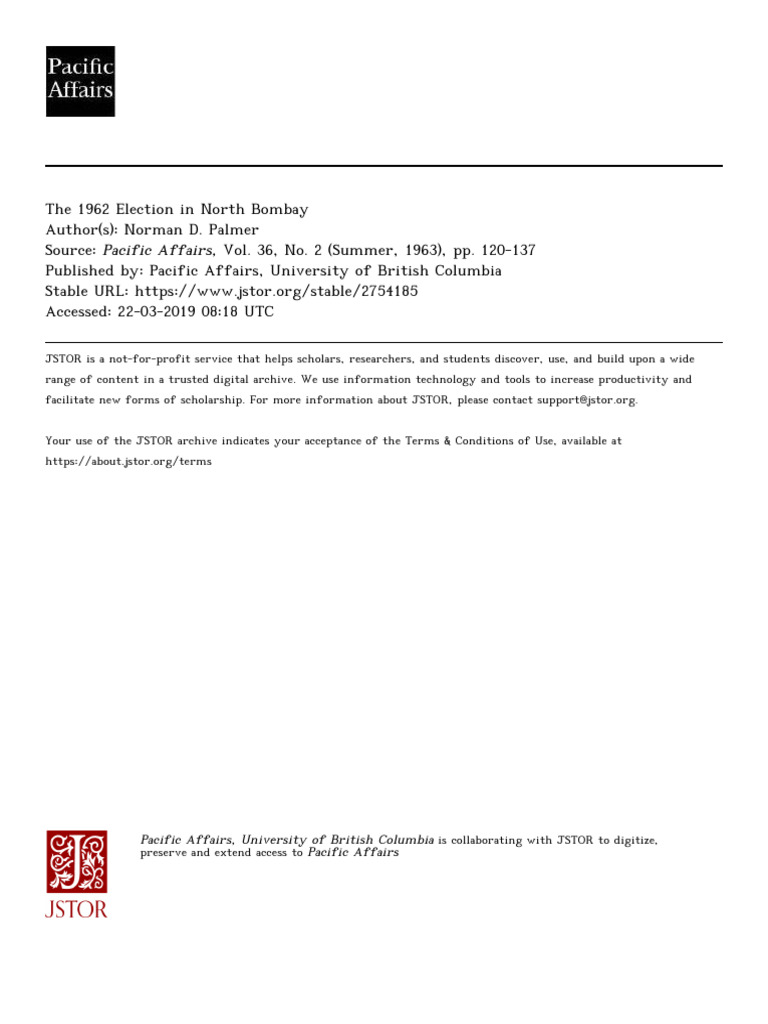 1963 The 1963 Bombay North Election | PDF | Jawaharlal Nehru | Indian ...