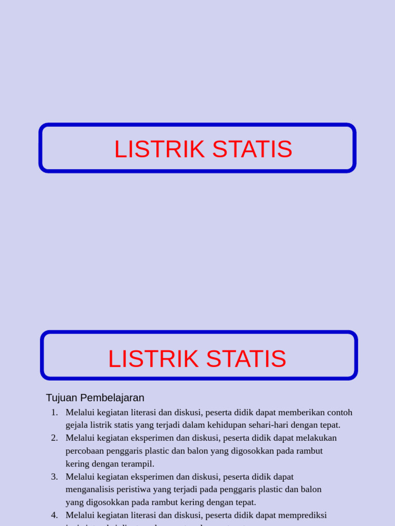Listrik Statis | PDF