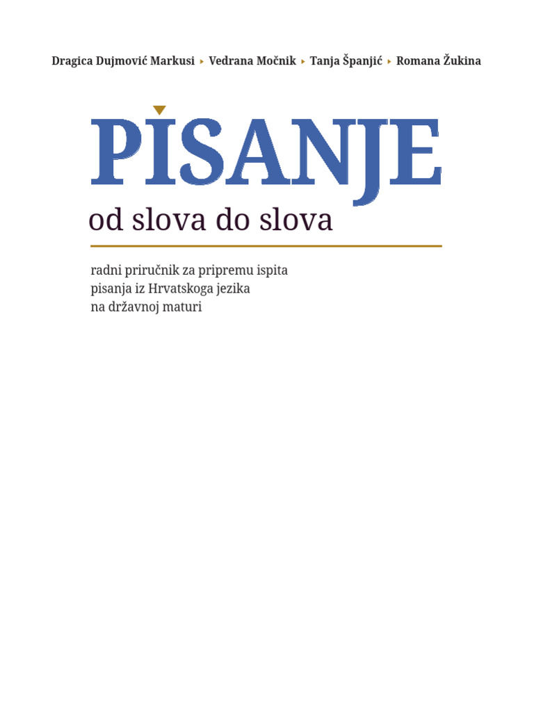 Pisanje Od Slova Do Slova 2025 | PDF