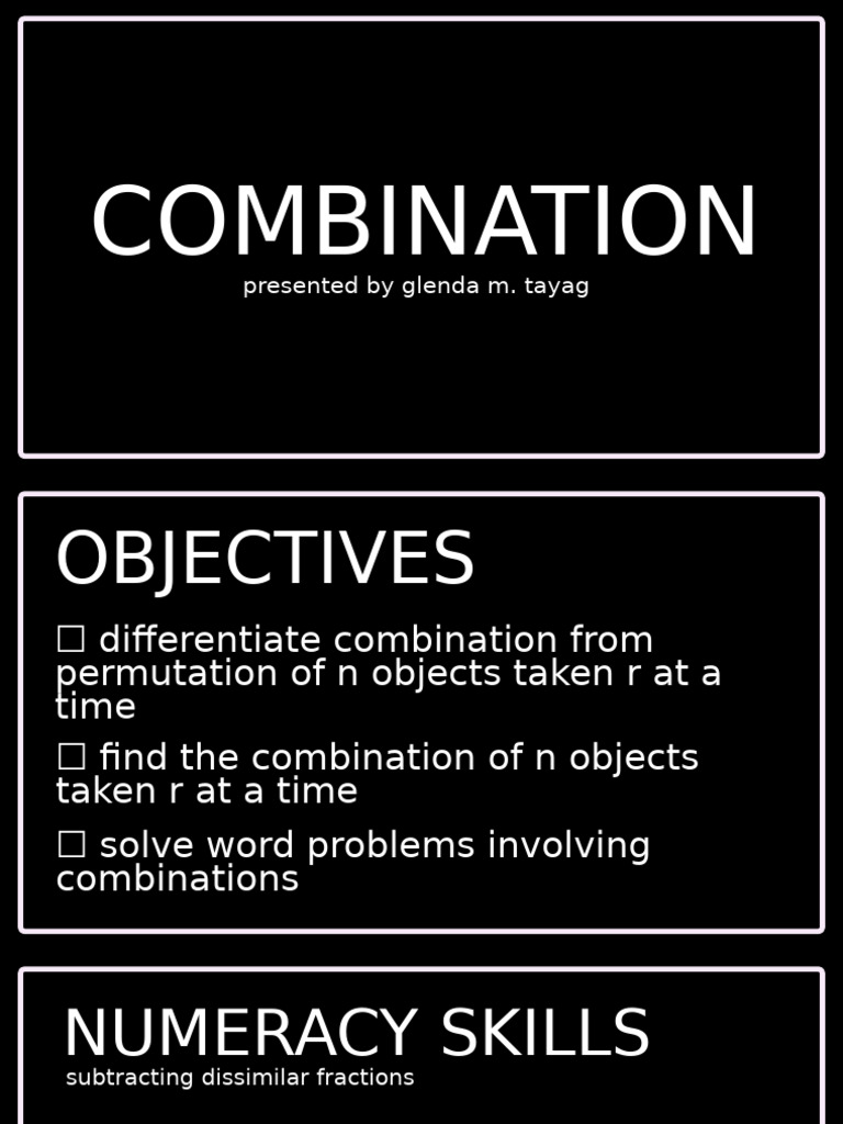 7 Combinations Pt. Two | PDF | Mathematics