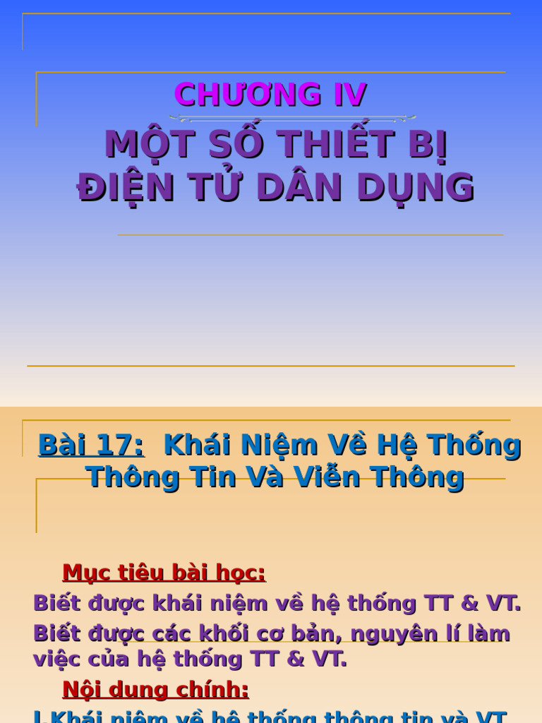 Công Nghệ 12_Bai 17 Khai niem ve he thong thong tin va vien thong | PDF