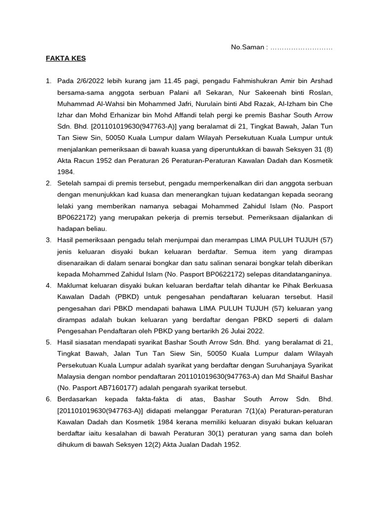 Fakta Kes | PDF