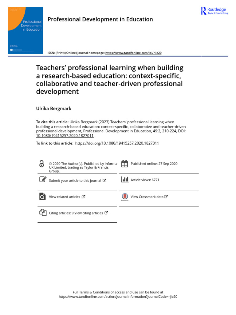 building a research-based | PDF | Teachers | Learning building a research-based | PDF | Teachers | Learning