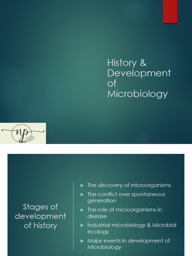 History & Development of Microbiology_Lecture slides_PDF | PDF ...