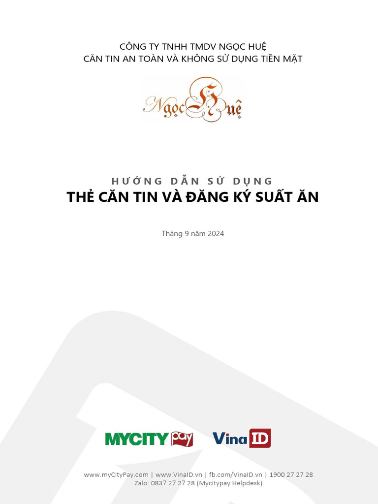 VinaID Huong Dan Su Dung the Can Tin 20240917 2 | PDF