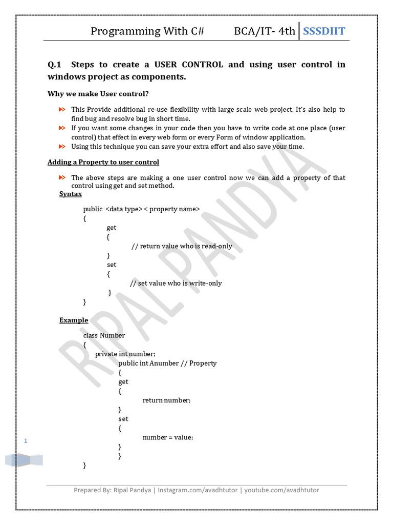 C# User Controls and Crystal Reports | PDF | C Sharp (Programming ...