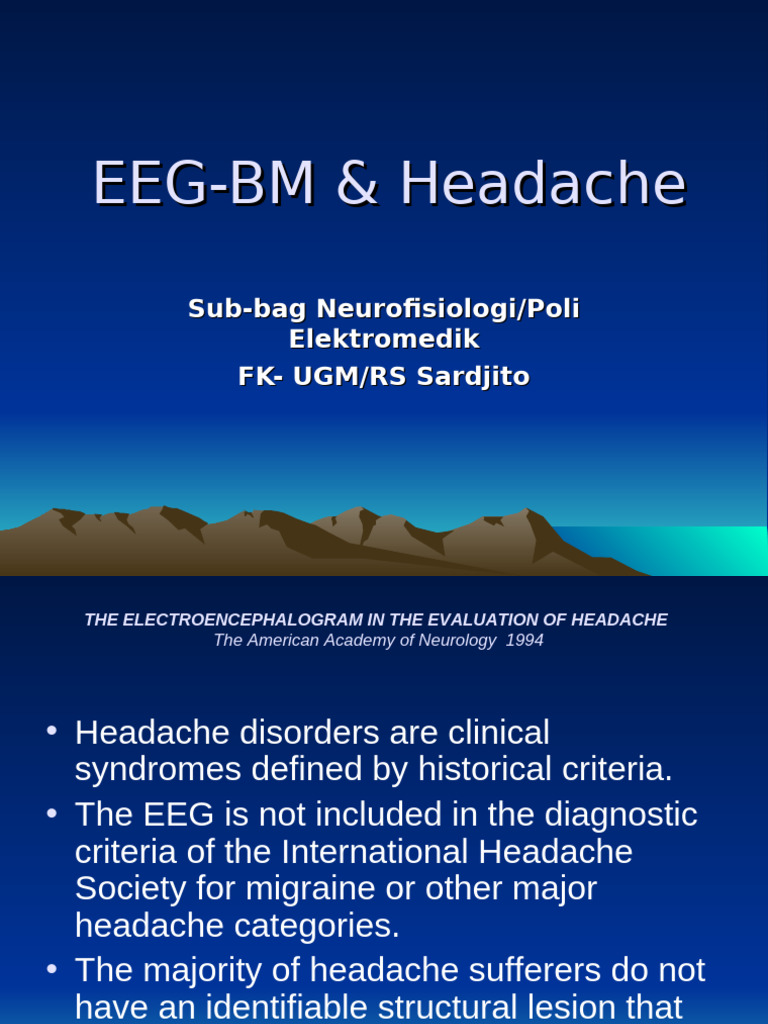 Eeg Migraine | PDF | Migraine | Headache