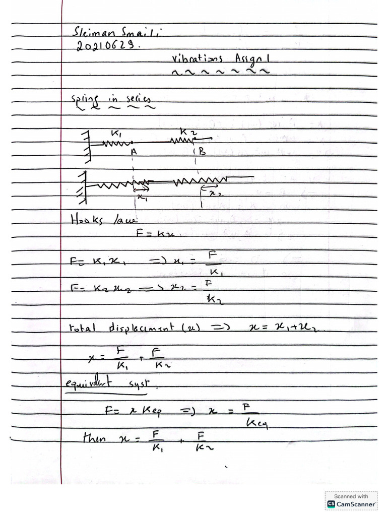 Vibration Assgn 1 | PDF